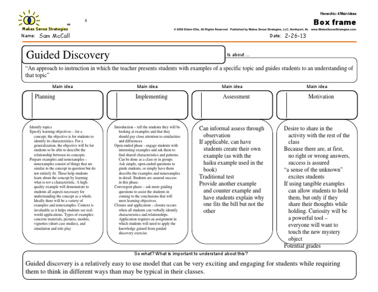 guided discovery | Curiosity | Concept