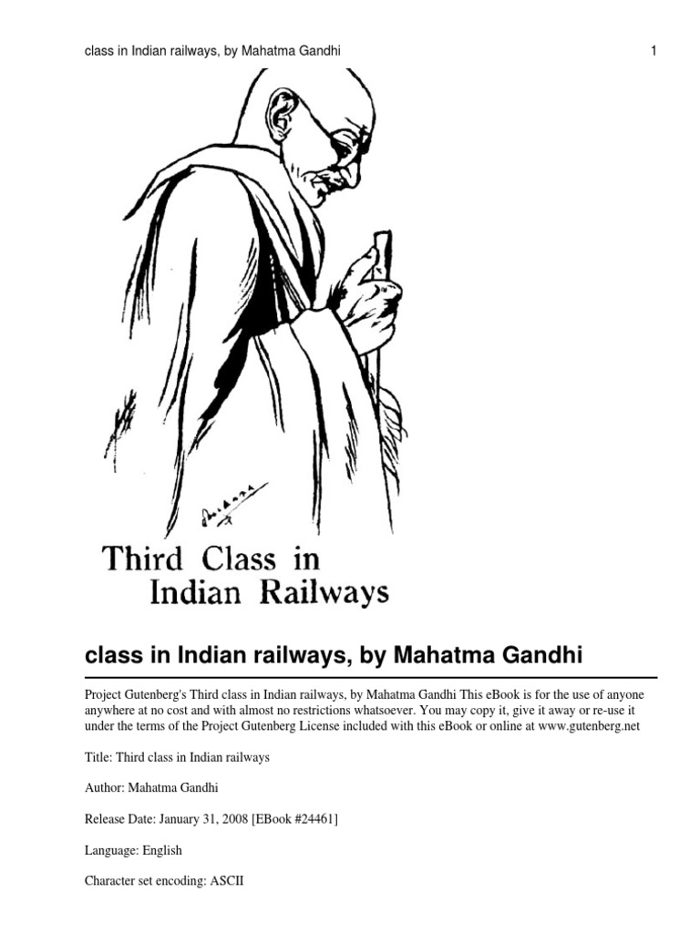 Third Class in Indian Railways | PDF | Ahimsa | Project Gutenberg