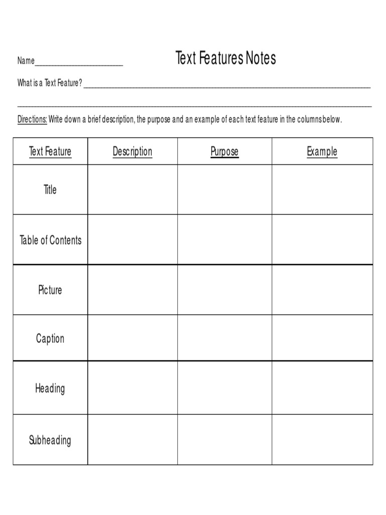 Text Features Notes | PDF