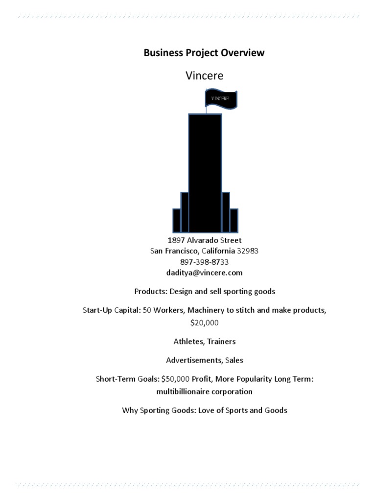 Business Project Overview for Vincere | PDF | Business