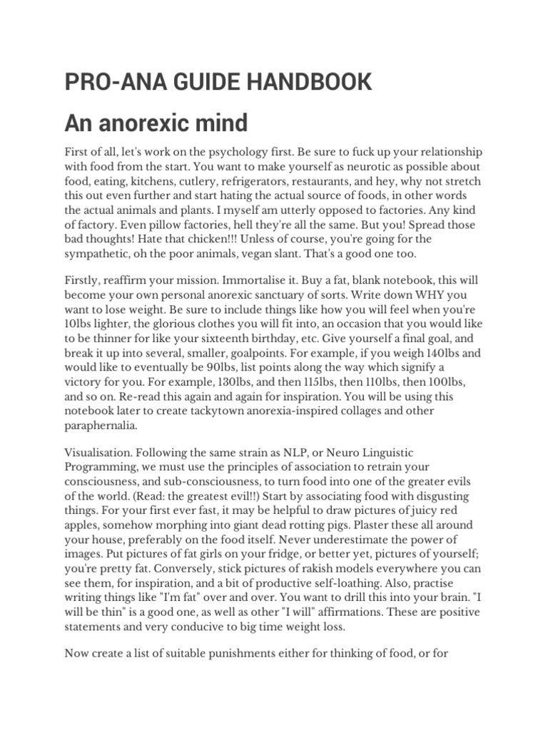Pro Ana Thinspiration Tips