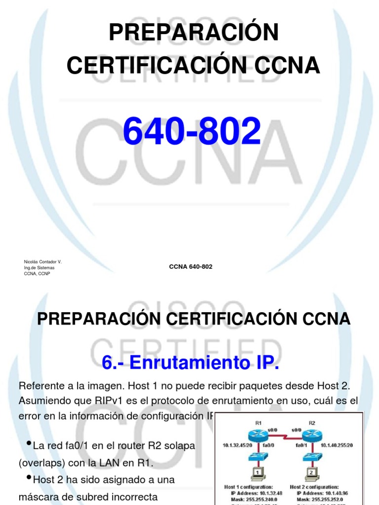 Preparación Certificación Ccna (Enrutamiento Ip) | PDF ...