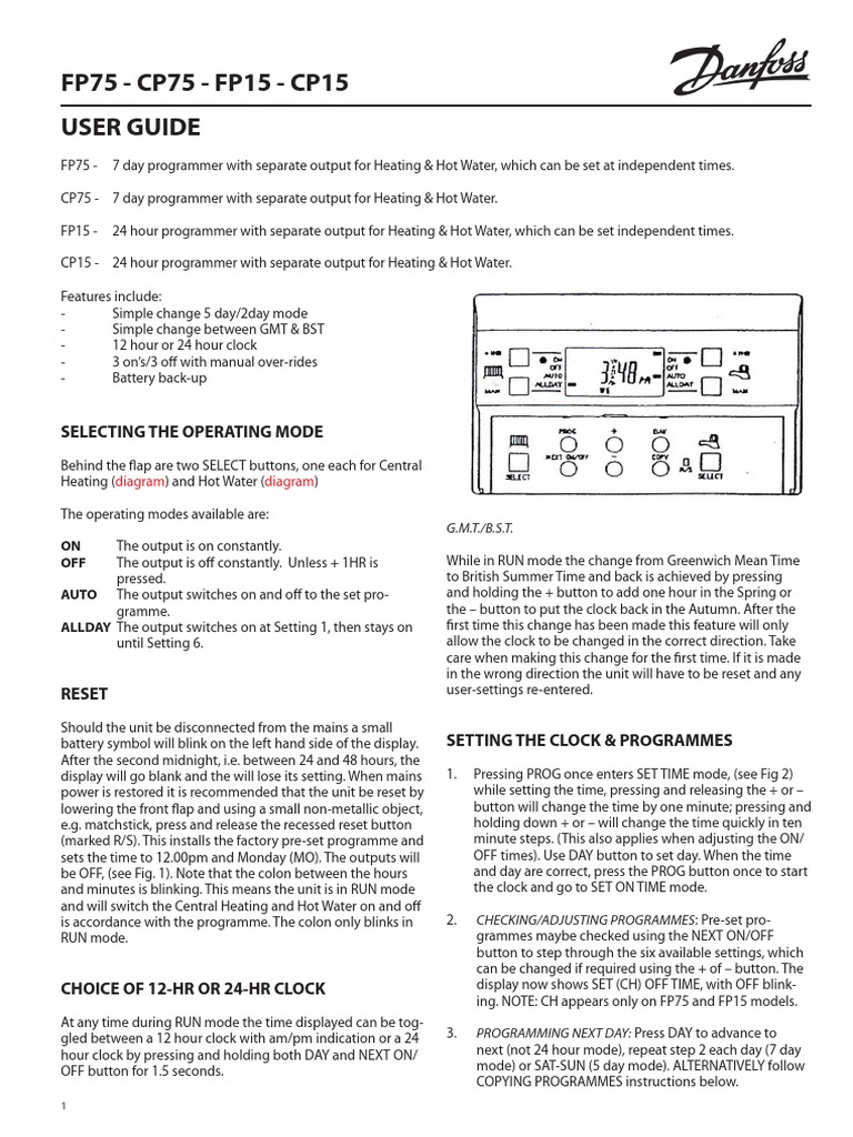 Fp75 - Cp75 - Fp15 - Cp15 User Instr | PDF | Greenwich Mean Time | Clock
