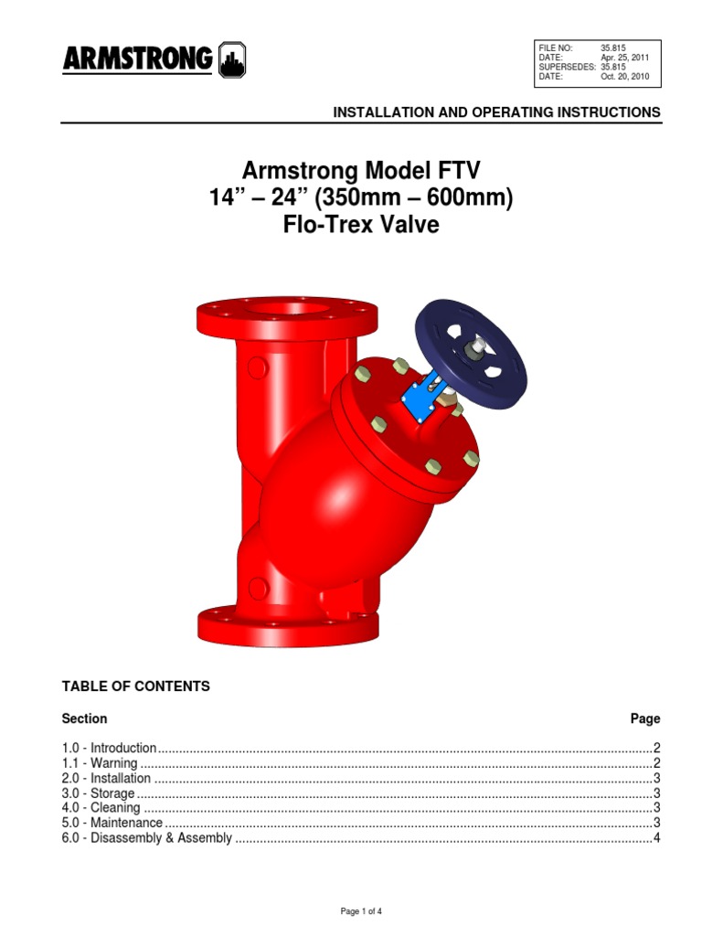 35.815 Flo-Trex Valve 14-24 I&O | PDF | Valve | Pump