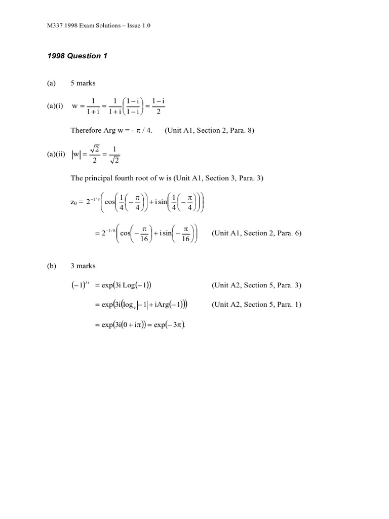M337 1998 | PDF | Mathematical Analysis | Mathematical Objects