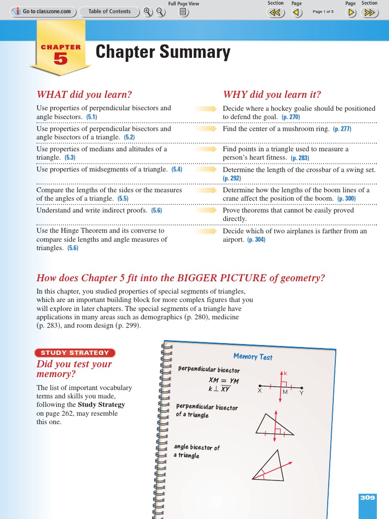Chapter 5 Review Pdf Triangle Perpendicular