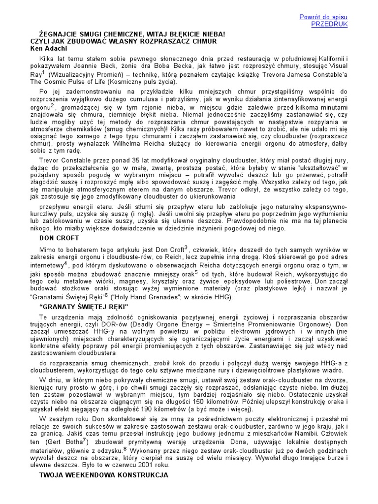 JAK ZBUDOWAĆ WŁASNY ROZPRASZACZ CHMUR - Ken Adachi | PDF