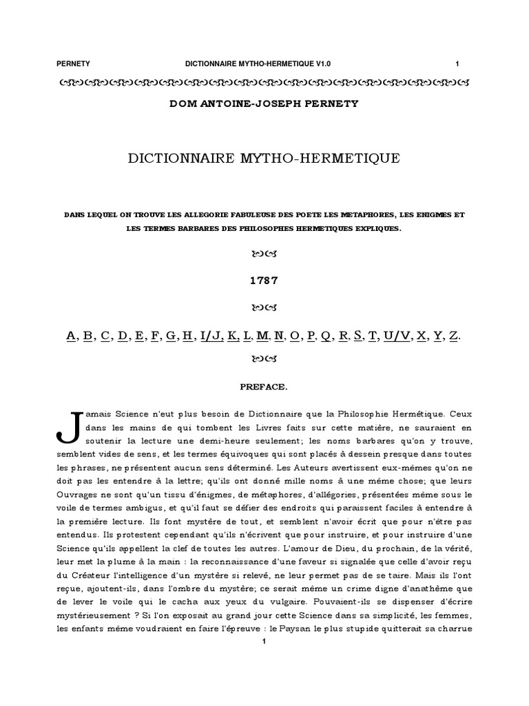 Dictionnaire Mytho Hermetique PDF | PDF
