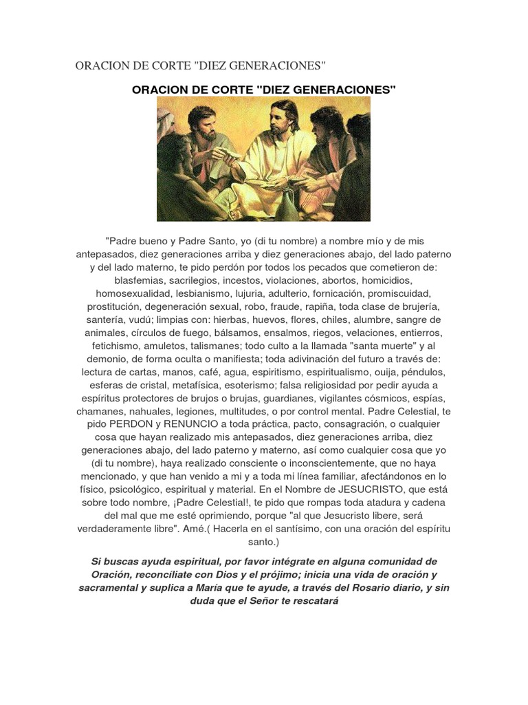Oracion de Corte | PDF | Oración | Comportamiento religioso y experiencia