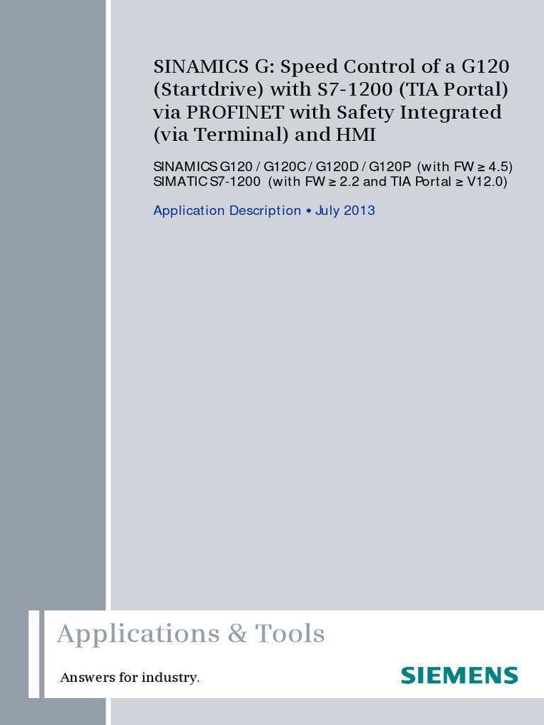 SINAMICS G120 PN at S7-1200 DOCU V1d0 en | PDF | Parameter (Computer Programming) | Input/Output