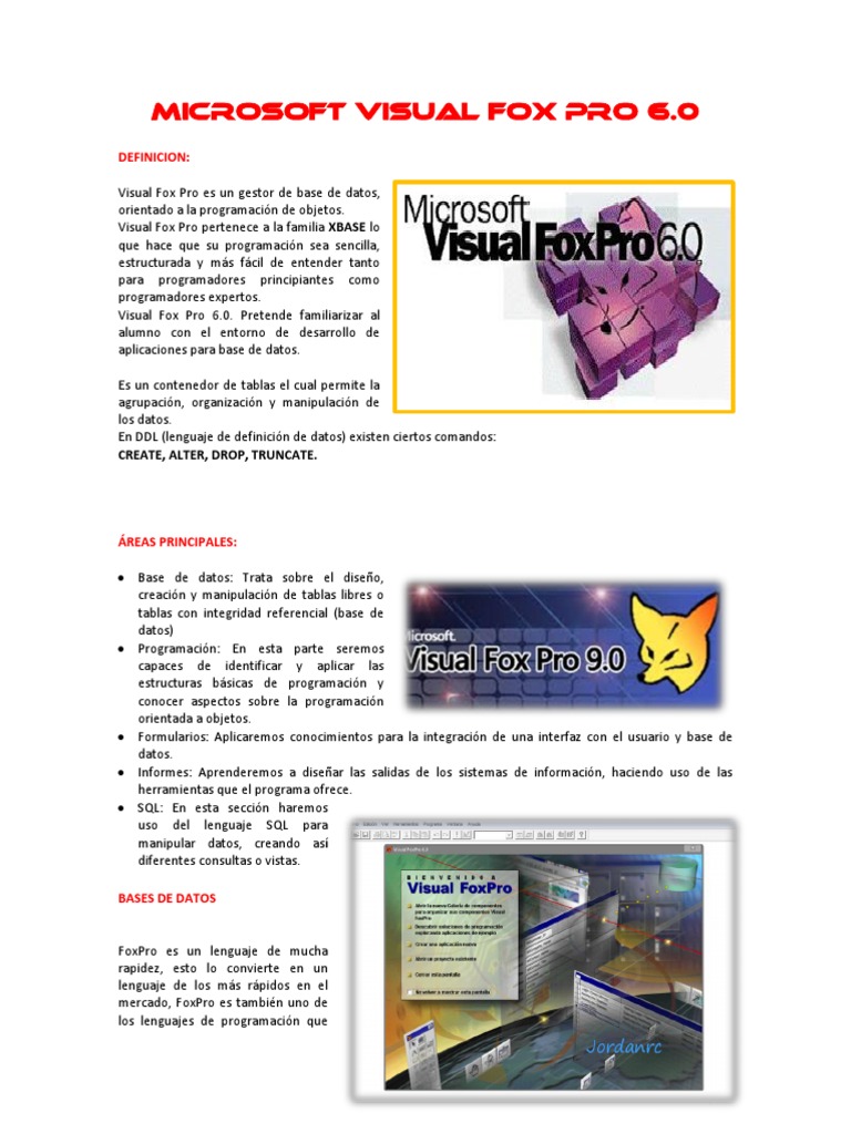 Microsoft Visual Fox Pro 6 | Descargar gratis PDF | Bases de datos | SQL