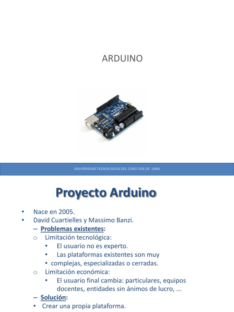 Clase 1 Arduino | PDF | Arduino | Ingeniería Informática