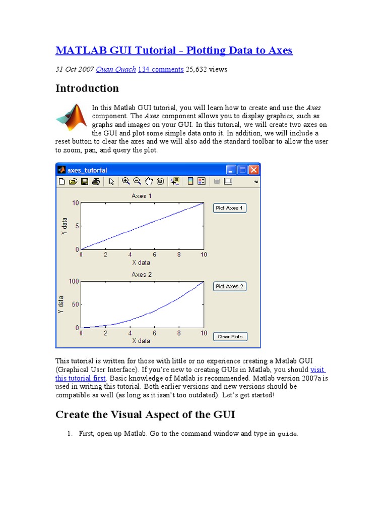 Matlab Gui Tutorial Pdf Matlab Graphical User Interfaces