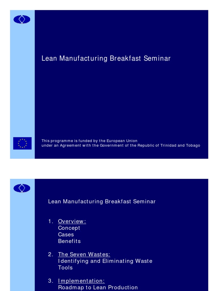 Lean Manufacturing Seminar Overview | PDF | Lean Manufacturing | Inventory