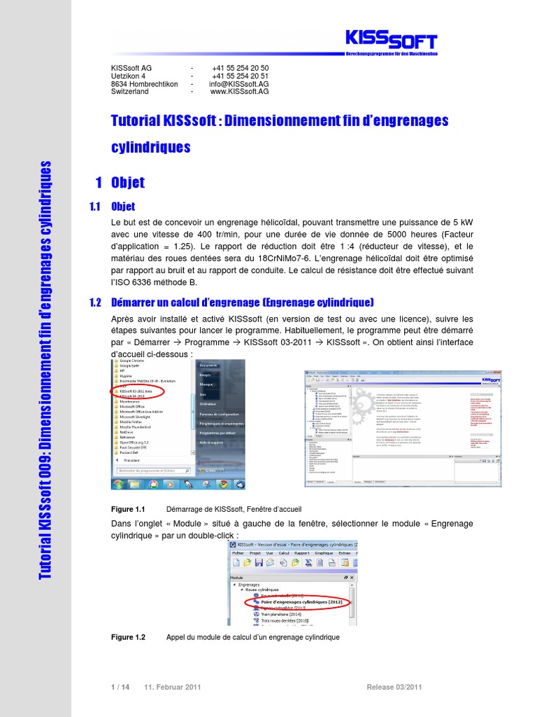 Dimensionnement d'engrenages cylindriques | PDF | Informatique et ...