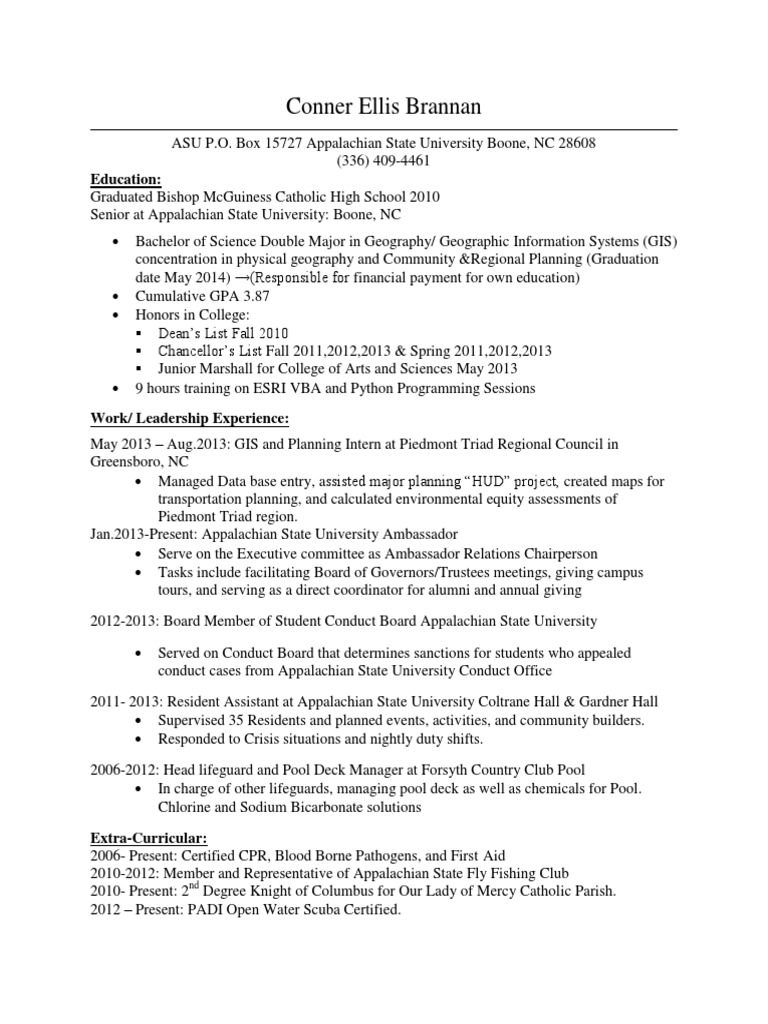 Conner Ellis Brannan: Education | PDF