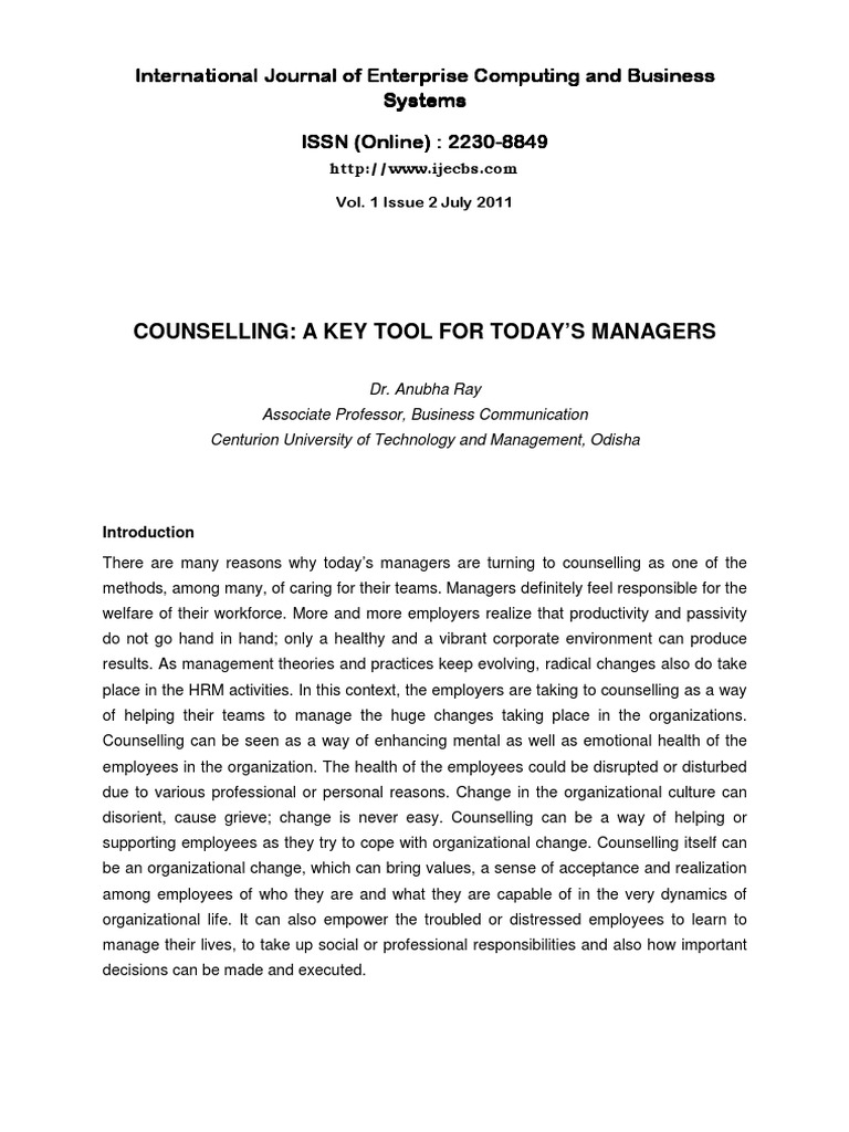 Basic Counseling Skills For Managers | PDF | Psychotherapy | Empathy