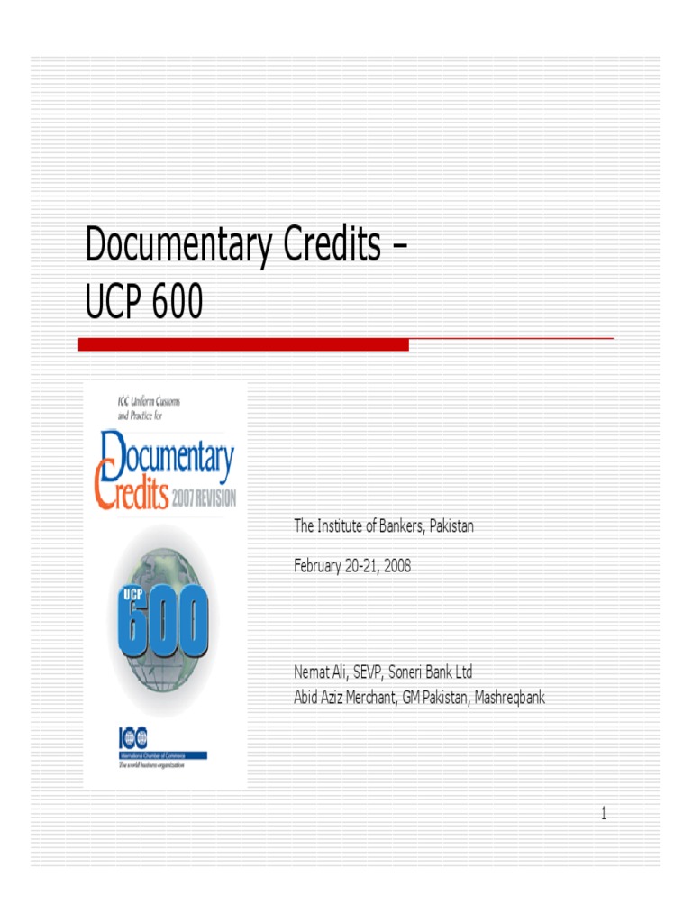 UCP 600 Articles Overview and Changes | PDF