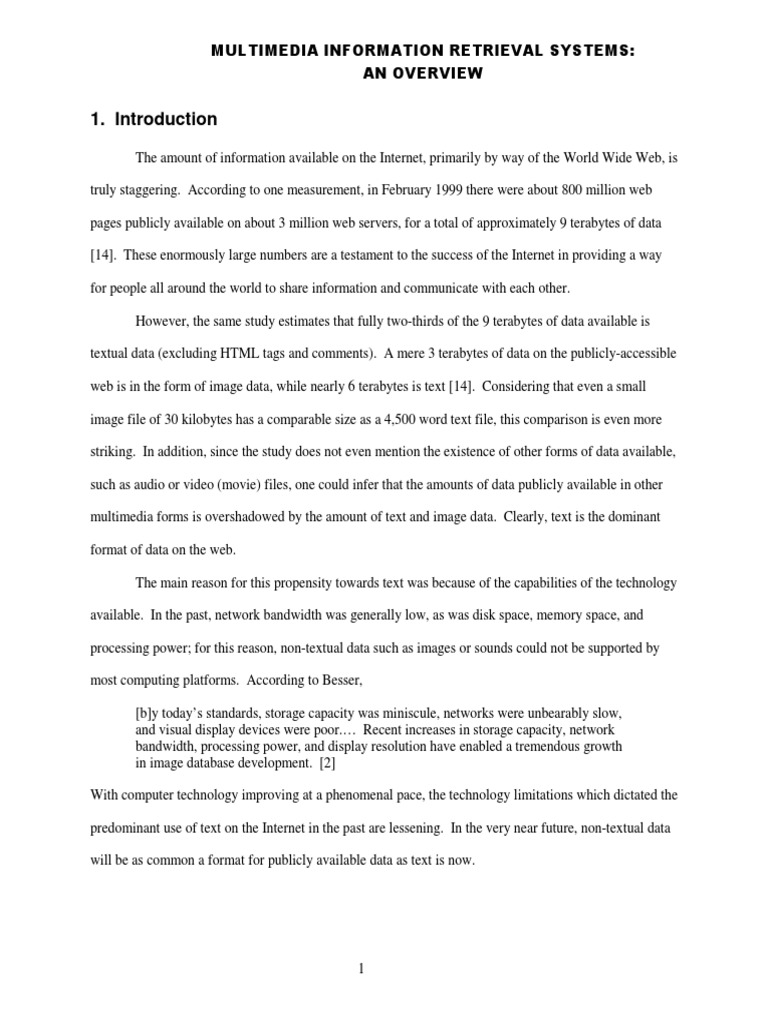 Multimedia IR | PDF | Information Retrieval | Image Segmentation