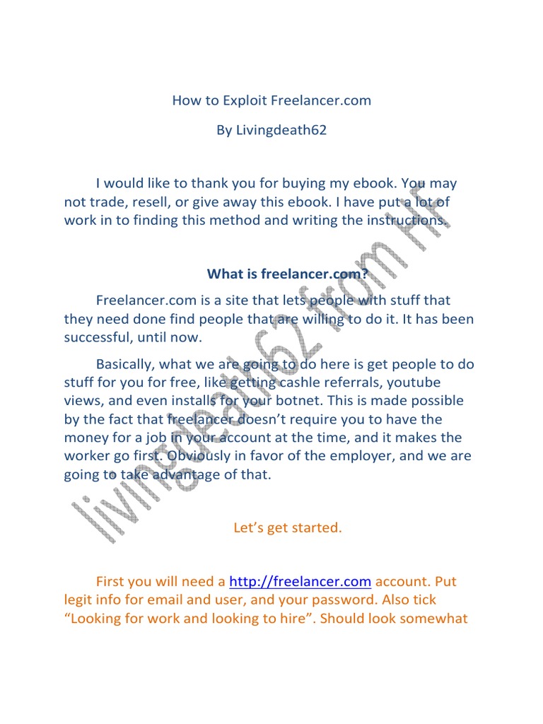 How To Exploit Freelancer | Download Free PDF | Cyberspace | Computing