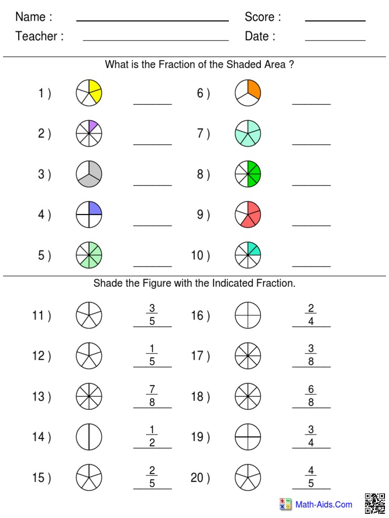 Fractions Visual Circle | PDF