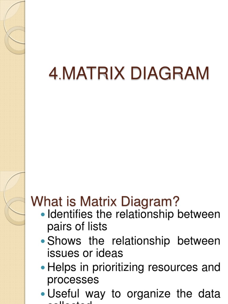 Matrix Diagram | PDF