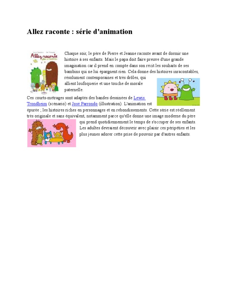 Allez Raconte | PDF | Fiction générale