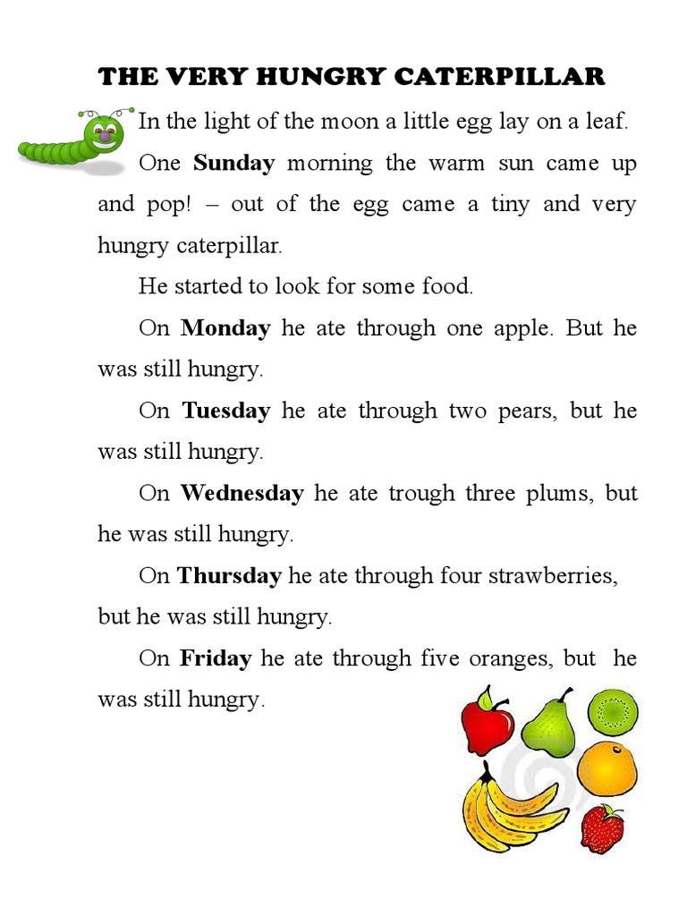 The Very Hungry Caterpillar | PDF
