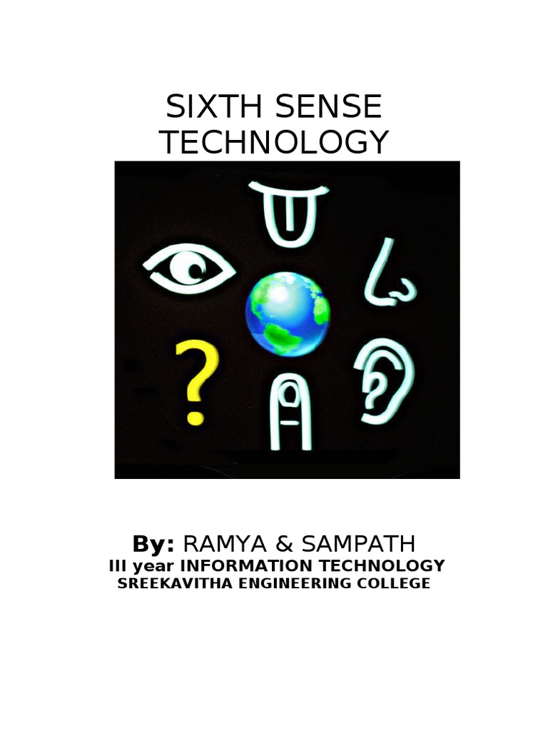 Sixth Sense Technology | PDF | Gesture | Computing