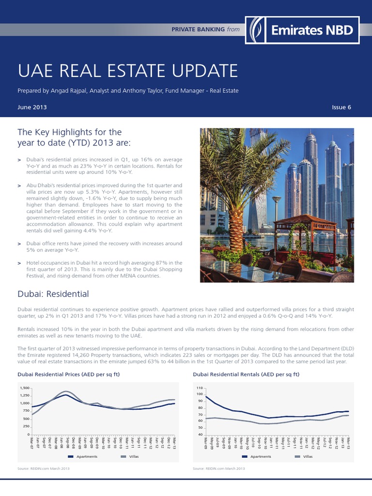 UAE Real Estate Update - June 2013 | PDF | United Arab Emirates | Dubai