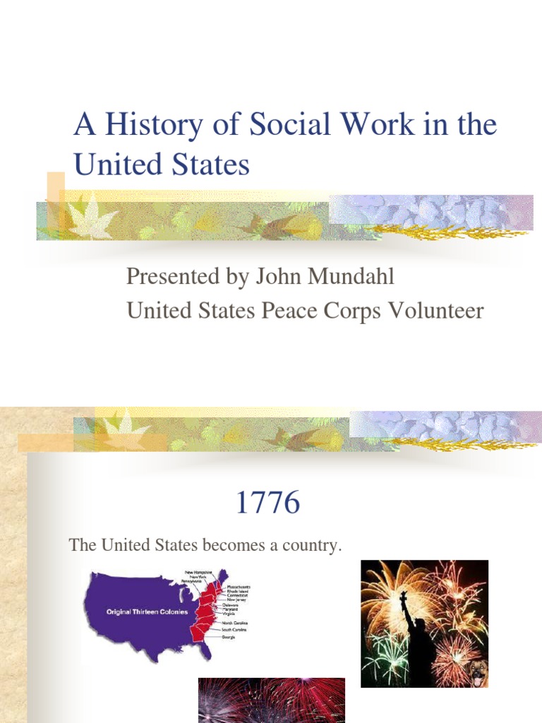 History of Social Work in America | PDF | Social Work | Welfare