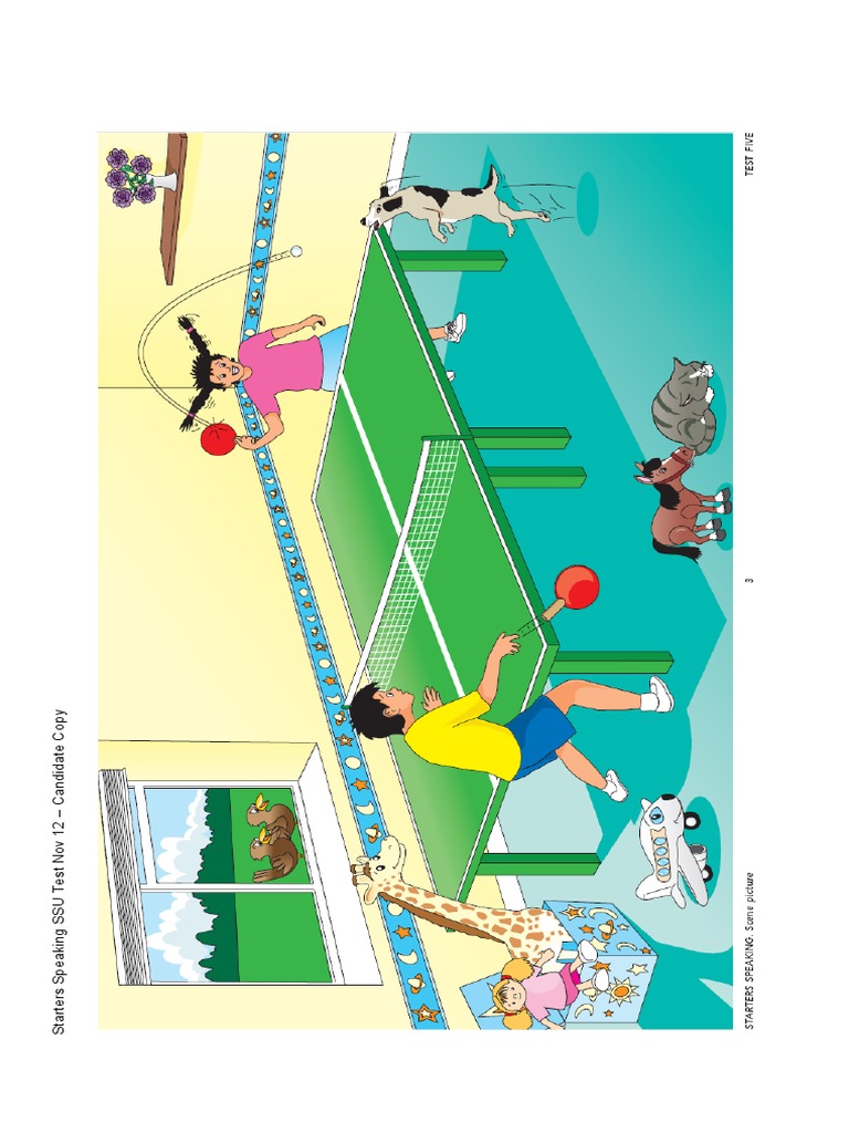 YLE Starters Speaking Sample Paper B Scene Picture | PDF