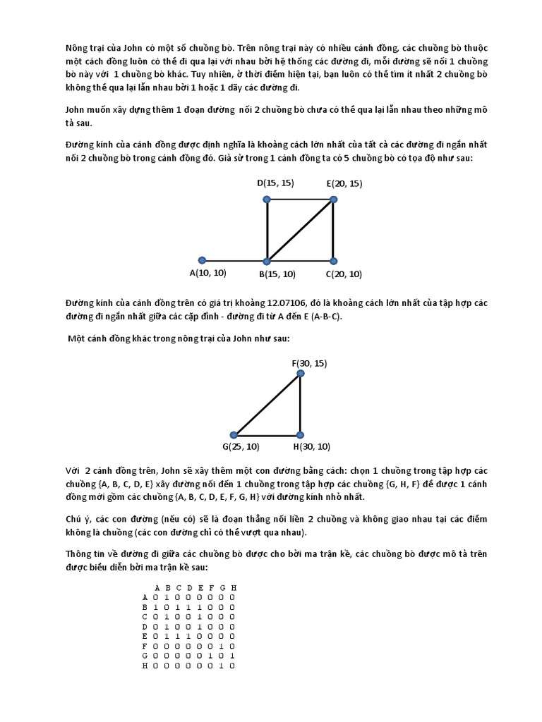 Cow Tour - USACO (tiếng Việt) | PDF
