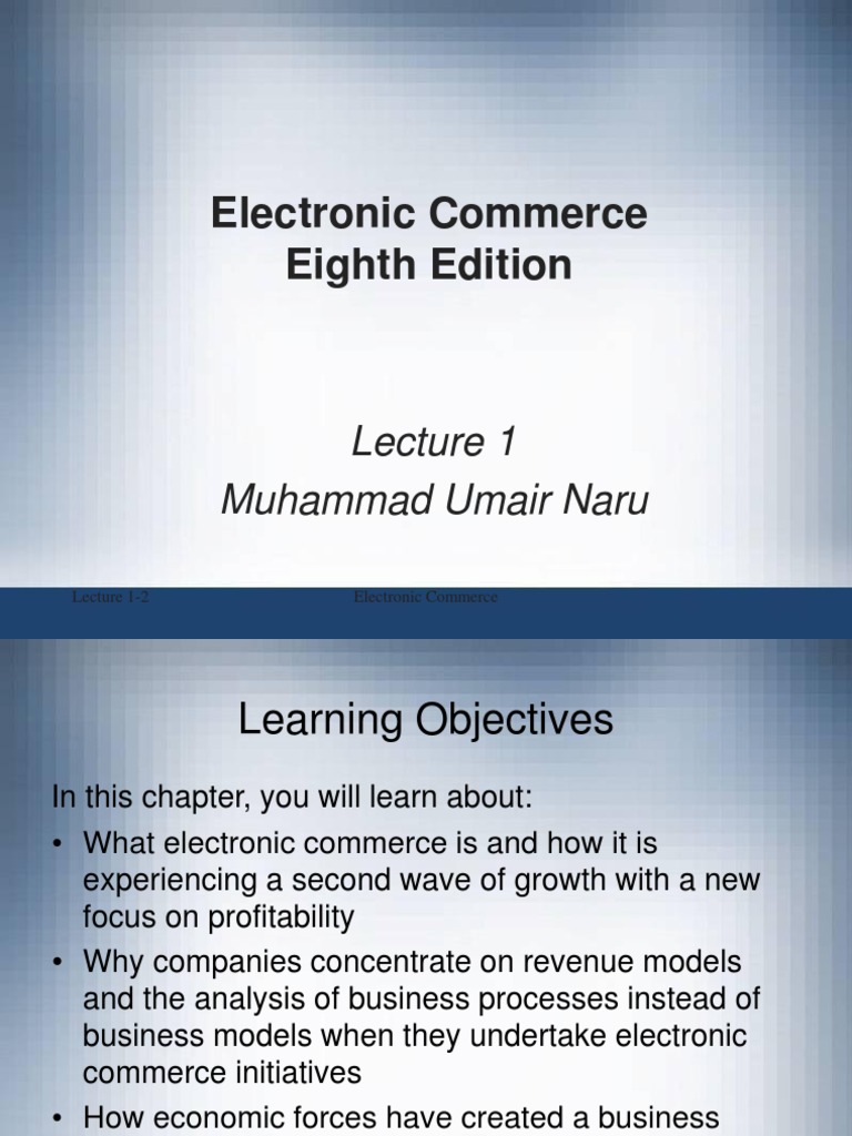 Electronic Commerce Eighth Edition: Muhammad Umair Naru | PDF | Electronic Data Interchange | E ...