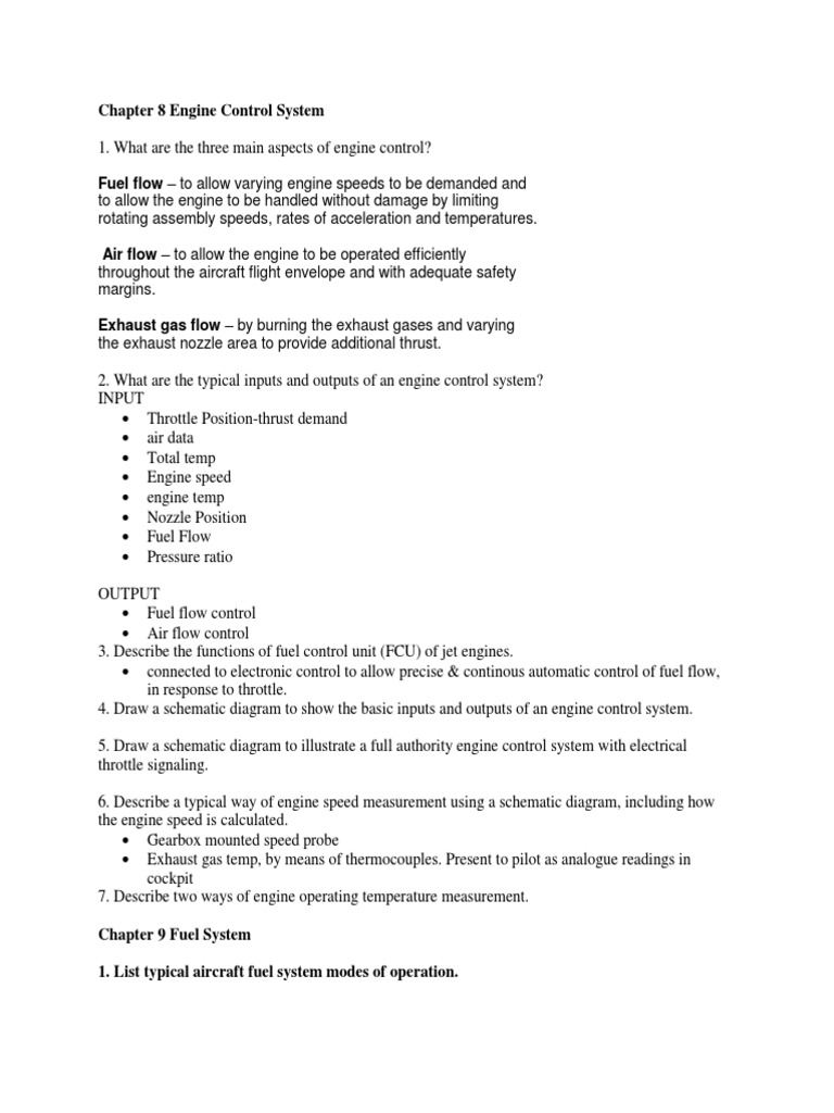 Aircraft Engine & Fuel Systems | PDF | Engines | Throttle