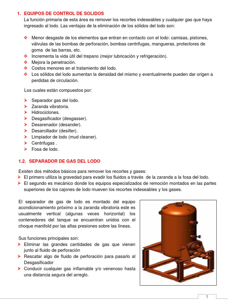 1 Equipos de Control de Solidos | PDF | Bomba | Tanques
