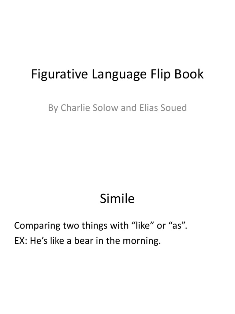 Figurative Language Flip Book Guide | PDF | Language Arts & Discipline