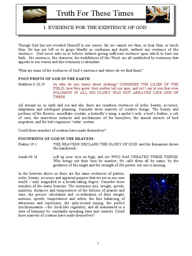 Evidence for God's Existence Explained | PDF | Religion & Spirituality