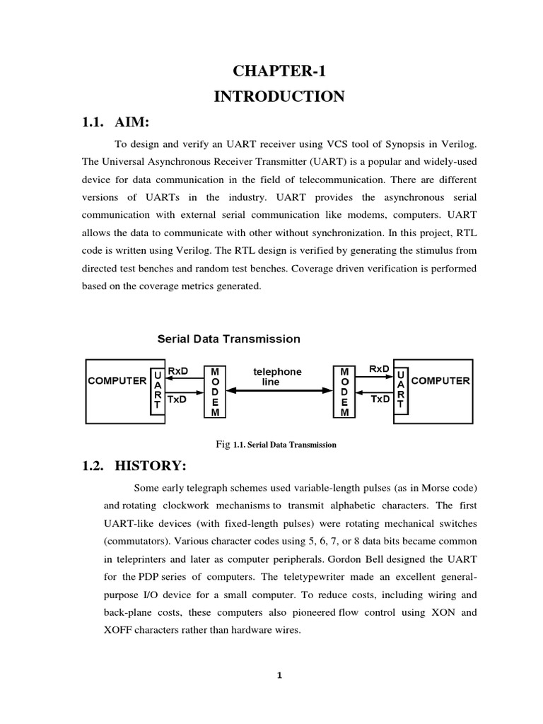Chapter-1: 1.1. Serial Data Transmission | Download Free PDF | Duplex (Telecommunications ...