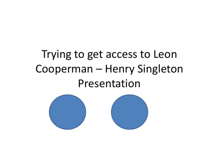 Leon Cooperman - Henry Singleton | PDF