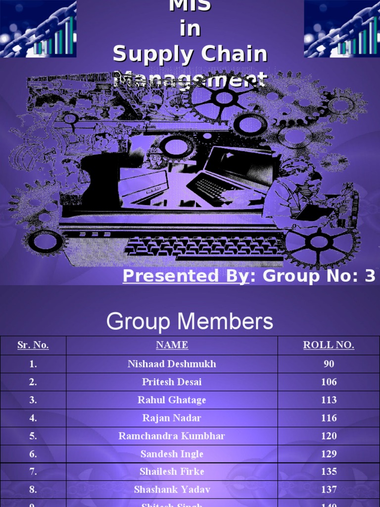 MIS in SCM - Presentation | PDF | Inventory | Supply Chain