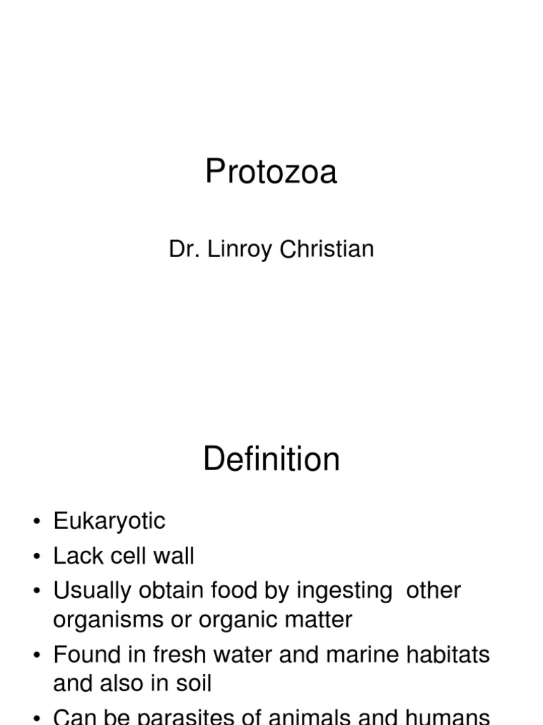 Protozoa: Dr. Linroy Christian | PDF | Plasmodium | Malaria