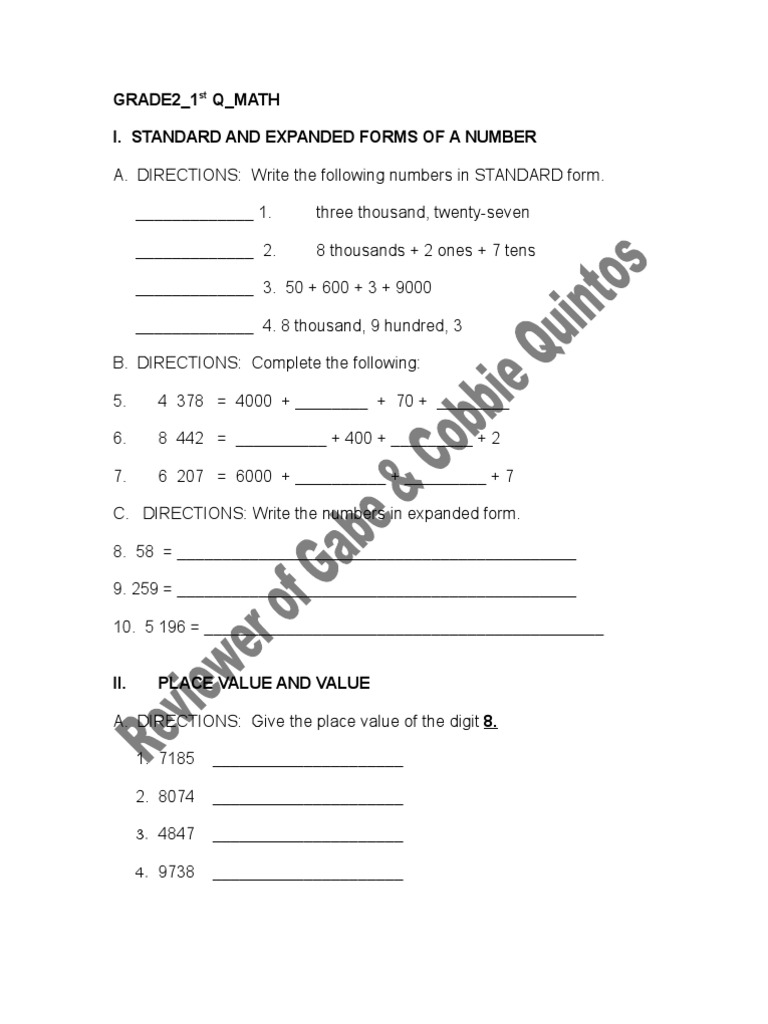 Grade2 1st Q MATH | PDF | Subtraction | Mathematical Notation