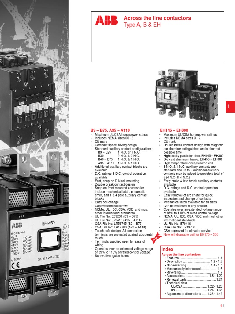 ABB Contactor Selection Guide | PDF | Home & Garden