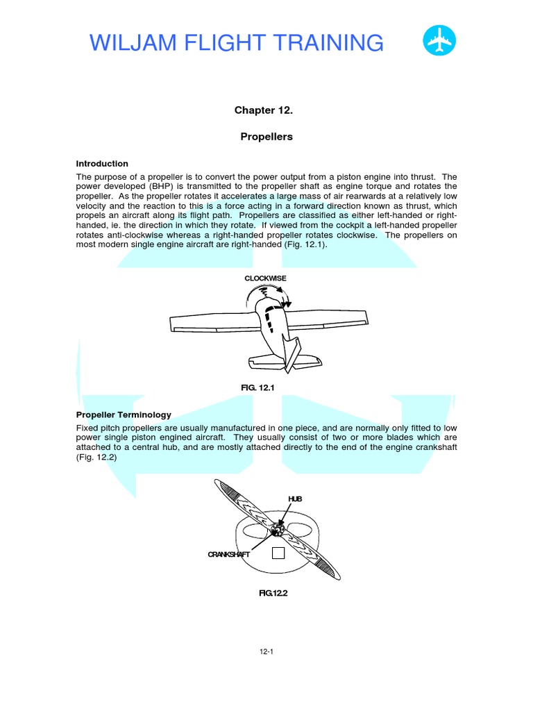 Chapter 12 - Propellers | PDF | Propeller | Aircraft