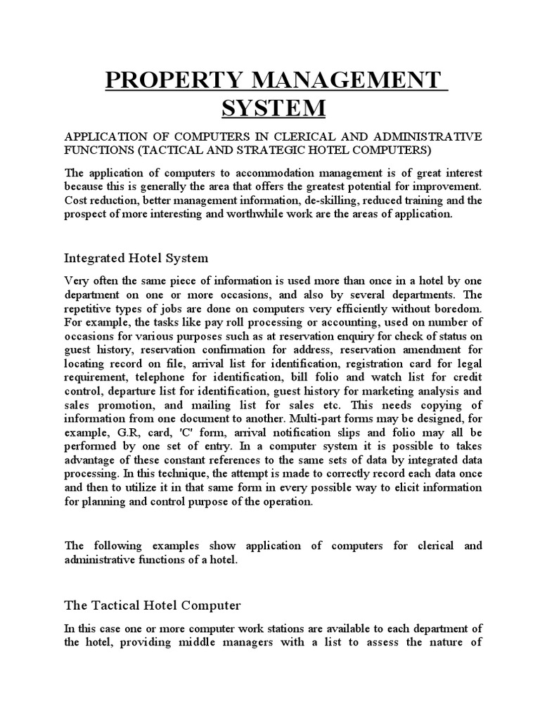 Property Management System | PDF | Nature | Business