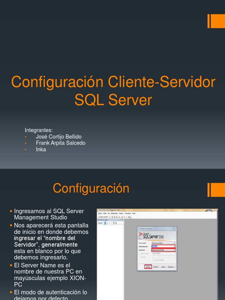 Configuracion Cliente-Servidor SQL Server | PDF | Servidor SQL de ...