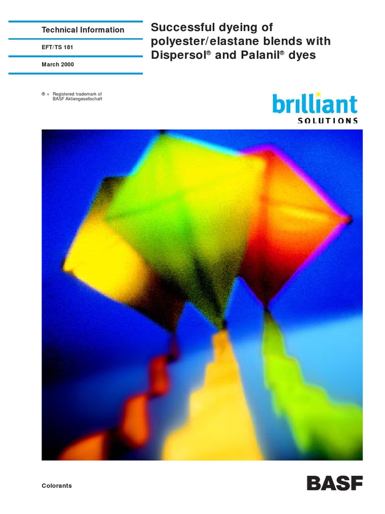 Successful Dyeing of Polyester-Elastane Blends With Dispersol and Palanil Dyes | PDF