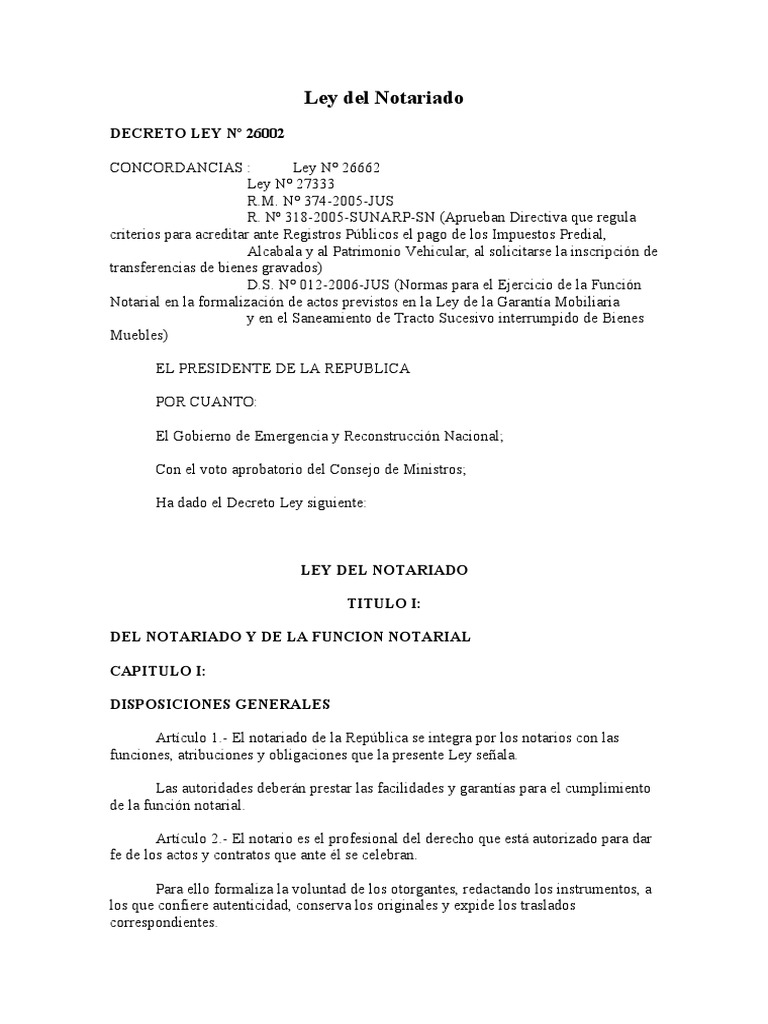 Ley Del Notariado | Voluntad y testamento | Virtud