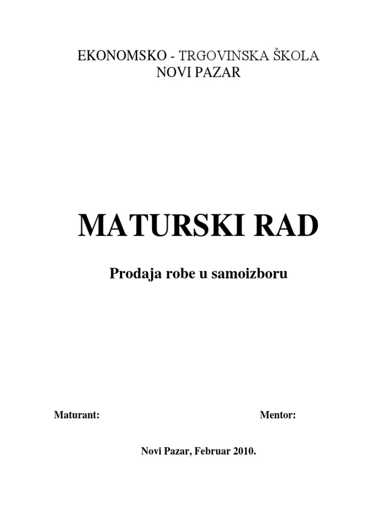 Prodaja Robe | PDF